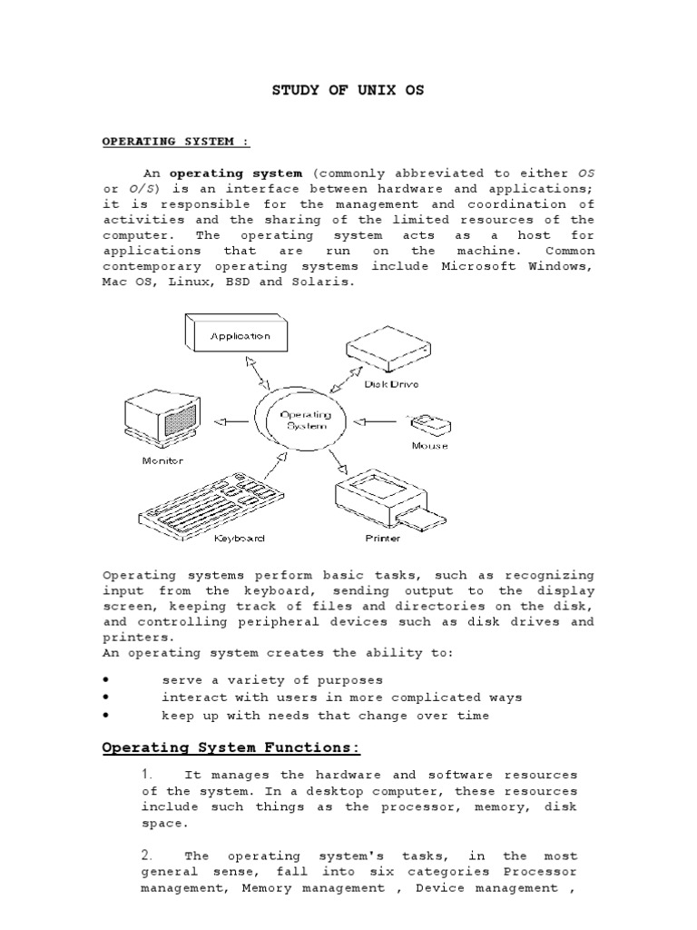Study of Unix & Commands | Download Free PDF | Unix | Operating System
