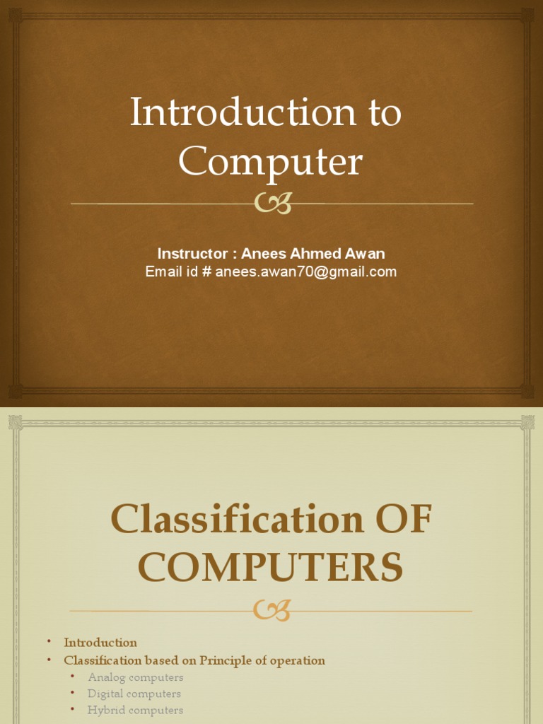 (4&5) Classification of Computer | PDF | Supercomputer | Mainframe Computer