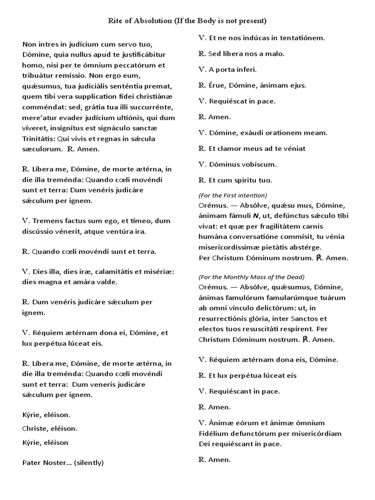 Rite of Absolution | PDF | Christian Literature | Catholic Church