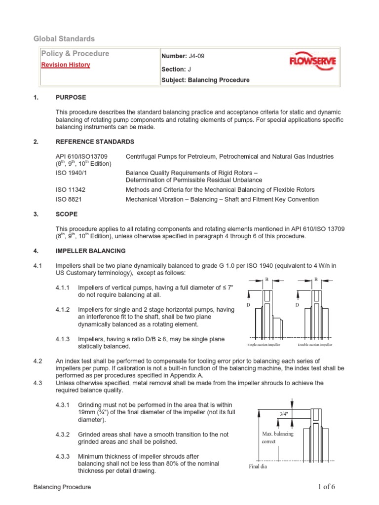 Global Balancing Standards Procedure | PDF | Pump | Machines