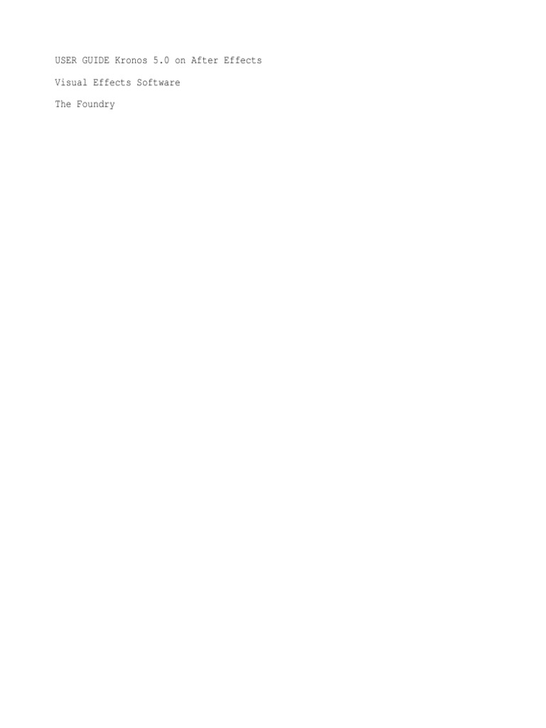 Kronos User Guide | PDF | Graphics Processing Unit | Shutter (Photography)