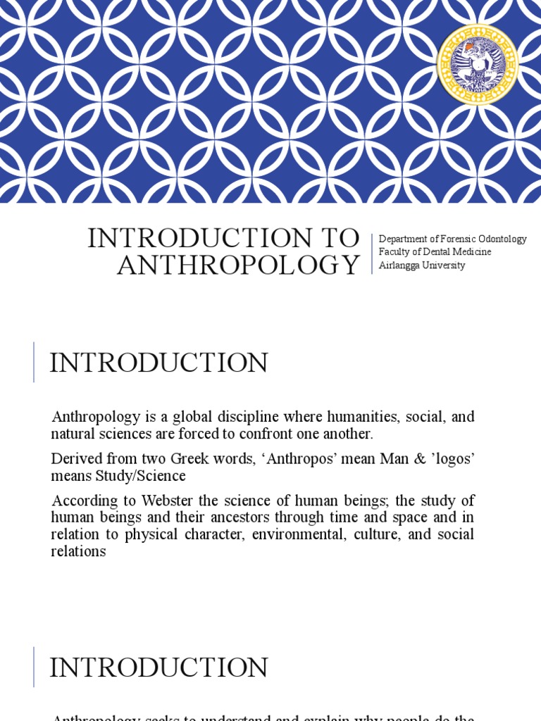 Introduction To Anthropology | PDF | Anthropology | Tooth