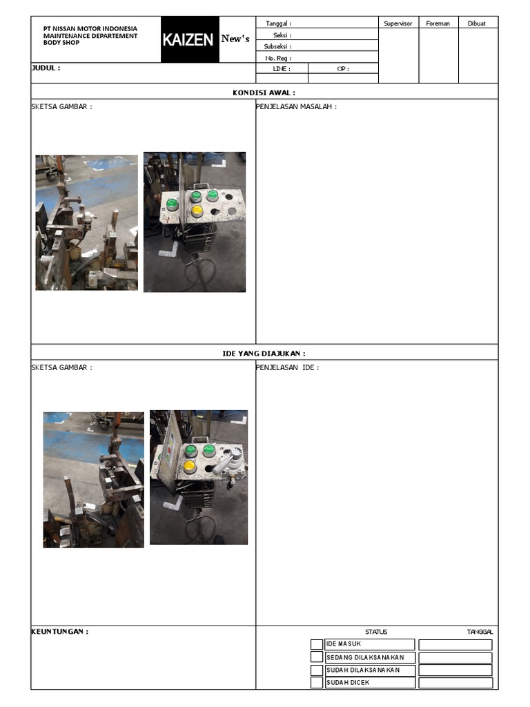 Form Kaizen Contoh | PDF
