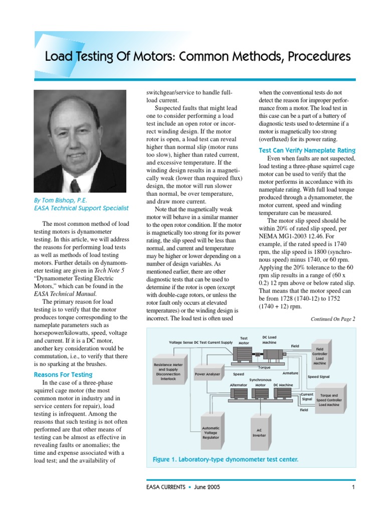 Load Testing of Motors: Common Methods, Procedures: Test Can Verify ...