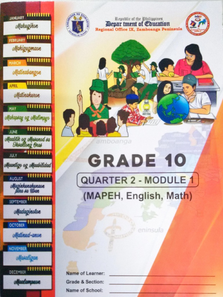 2nd Grading Module Grade 10 MAPEH, English, Math | PDF