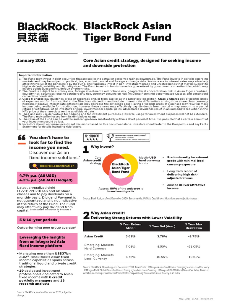 Blackrock Asian Tiger Bond Fund | PDF | Bonds (Finance) | Investing