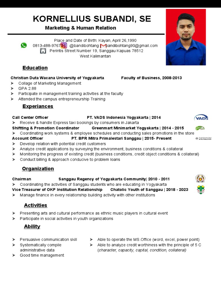 Kornellius Subandi, Se: Marketing & Human Relation | PDF