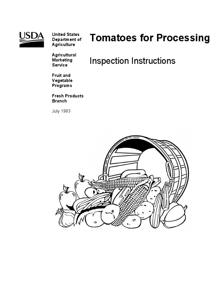 Tomatoes For Processing: Inspection Instructions | PDF