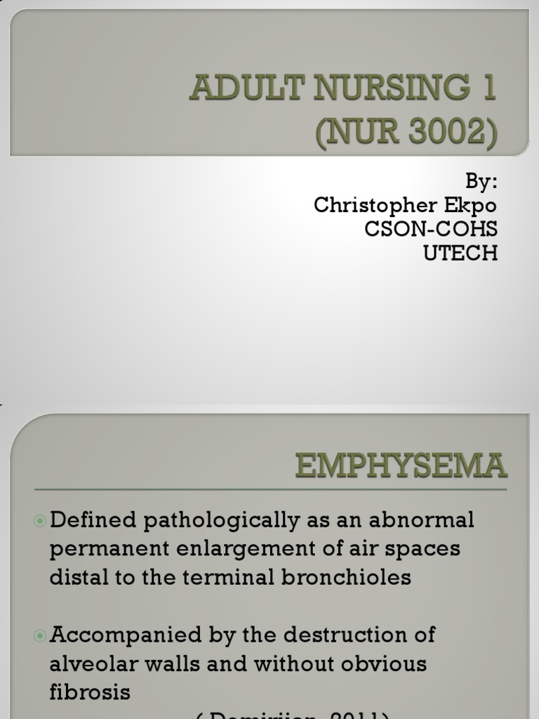 EMPHYSEMA Nursing | PDF