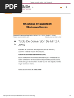 Tabla de Conversión de AWG A MM2 - Top Cable | PDF | Electricidad