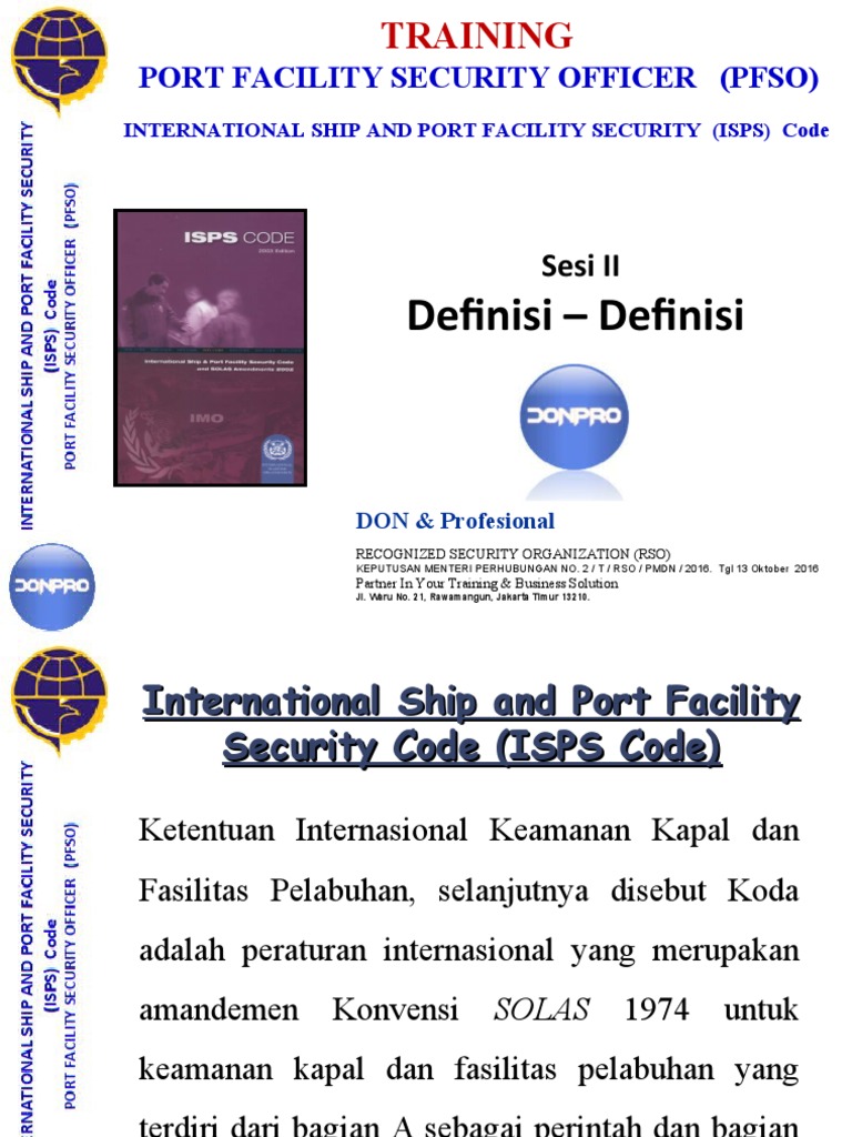 Sesi 2. Definisi Dalam ISPS Code | PDF