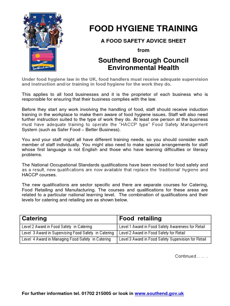 Food Hygiene Training and Certification | PDF | Food Safety | Foods