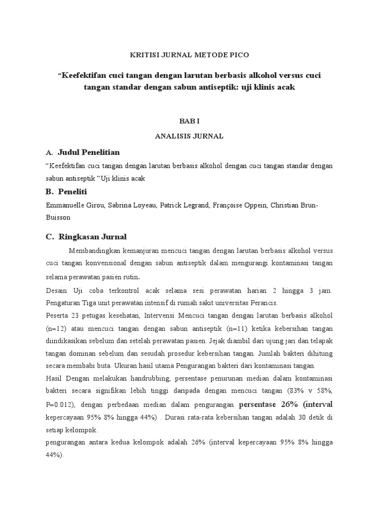 Analisis Jurnal Metode Pico | PDF