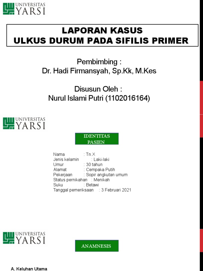 Ulkus Durum pada Sifilis Primer: Kasus | PDF | Sains & Matematika