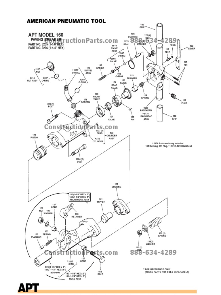 APT 160 Paving Breaker Parts Breakdown | PDF | Valve | Propulsion