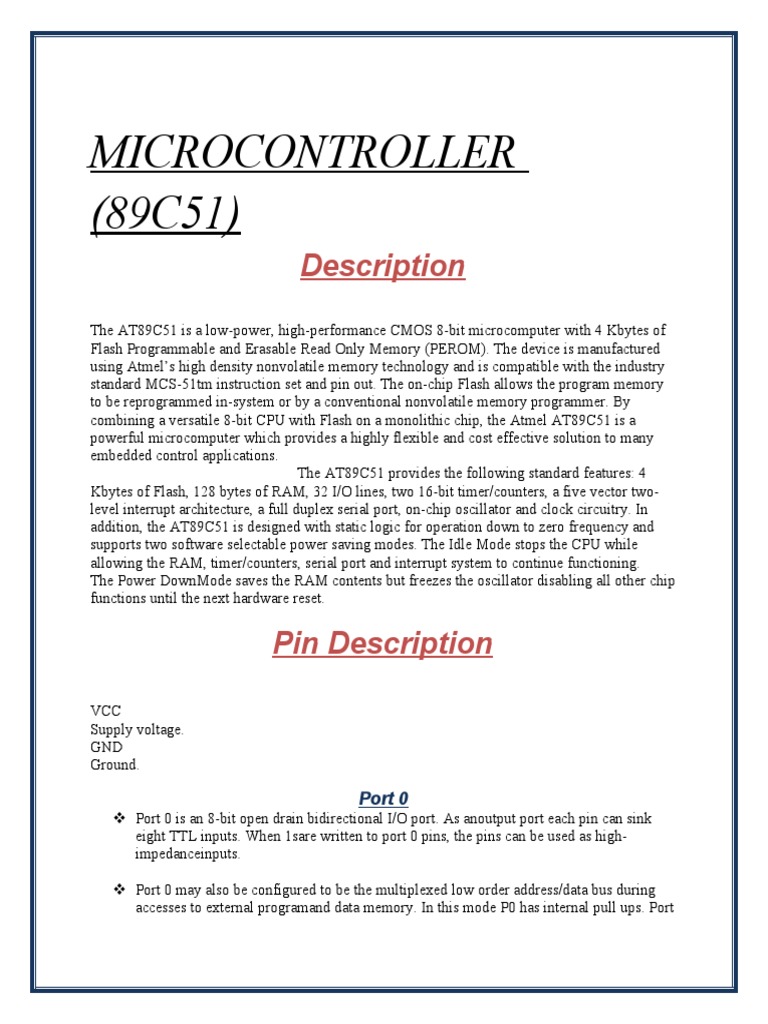 An In-Depth Look at the Features and Specifications of the AT89C51 ...