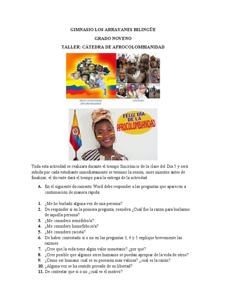 Taller Afrocolombianidad | PDF | Verdad | Familia