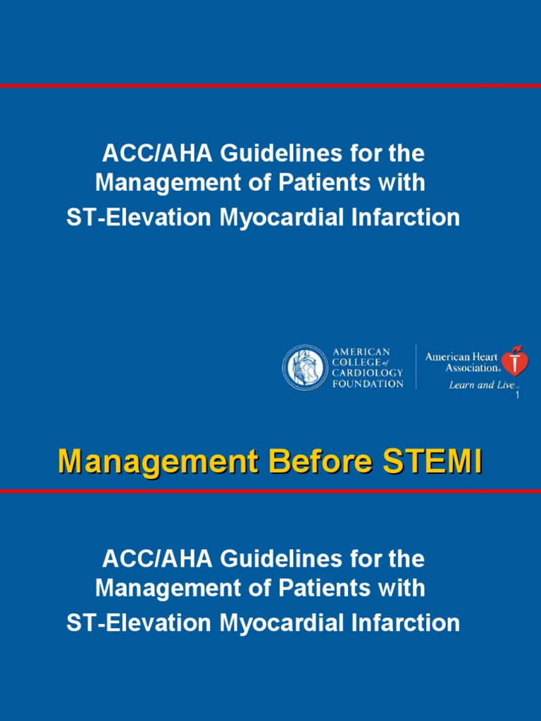 STEMI Management Guidelines Overview | PDF | Myocardial Infarction ...