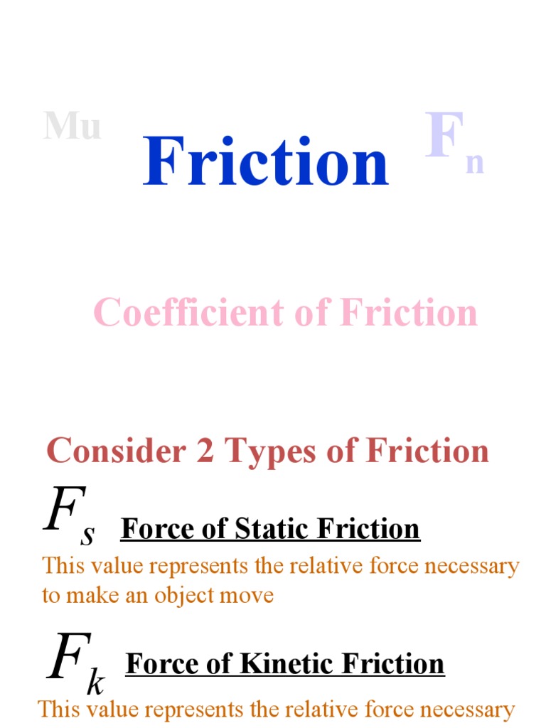 Understanding Coefficients of Friction | PDF | Friction | Force
