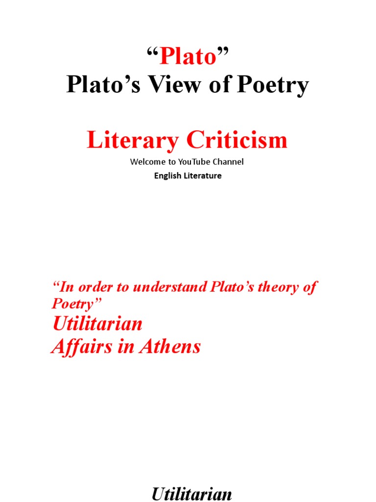 Plato's View of Poetry | PDF