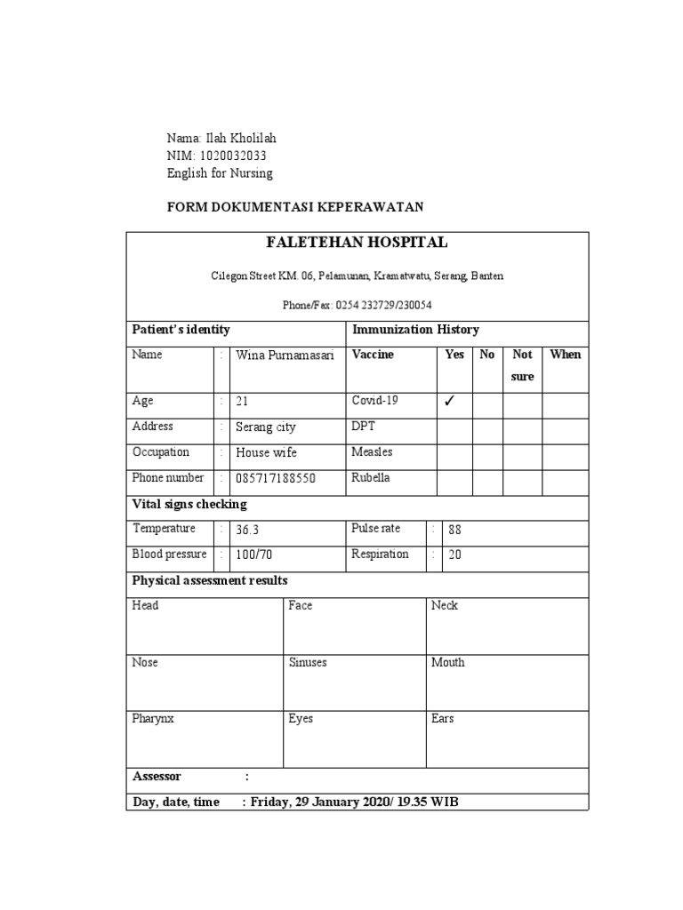 Roleplay English For Nursing Script | PDF | Epidemiology | Clinical ...