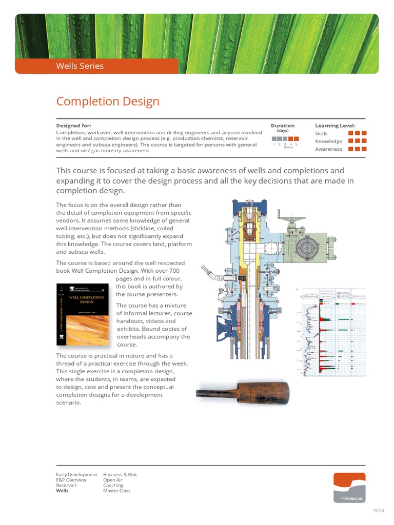 W04 Completion+Design | PDF | Oil Well | Design