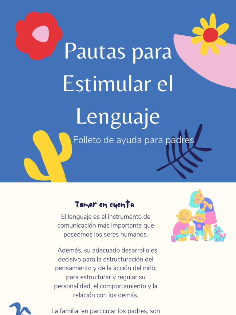 Folleto Estrategias Estimulación Del Lenguaje, Prevención de ...
