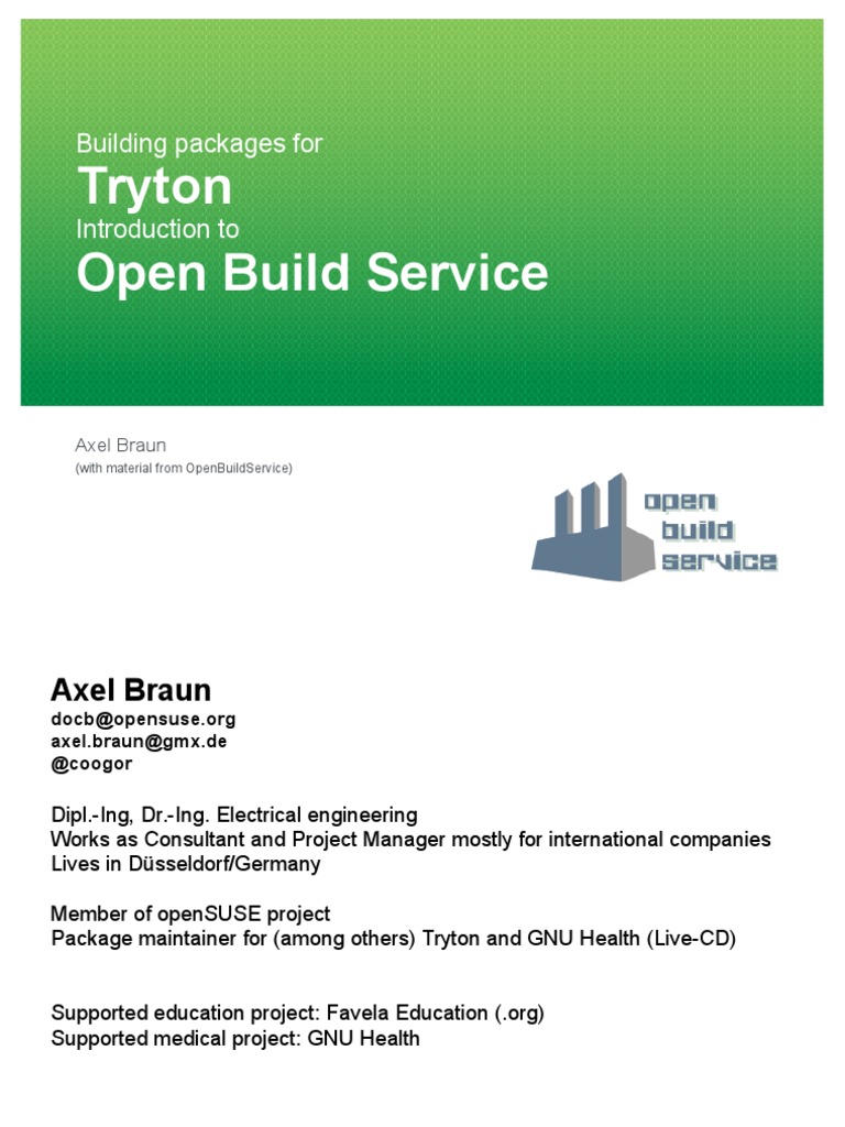 Tryton Open Build Service: Building Packages For | PDF | Software ...