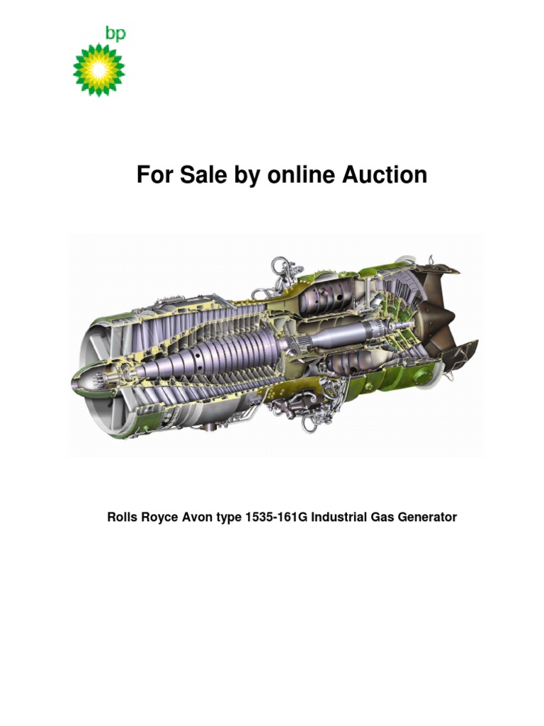 Rolls Royce Avon 1535-161G Gas Generator Sale | PDF | Auction | Engines