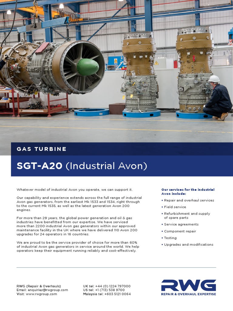 SGT-A20 (Industrial Avon) : Gas Turbine | Download Free PDF | Business