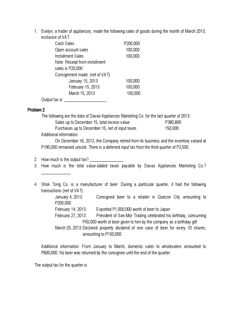 VAT - Assignment | PDF | Value Added Tax | Taxes