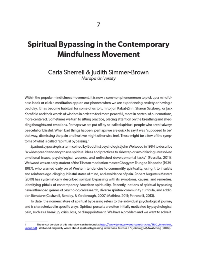 Spiritual Bypassing | PDF