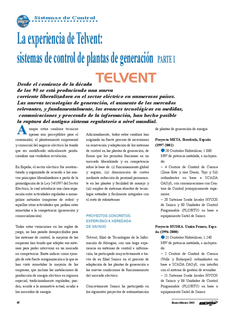 Telvent | PDF | Scada | Poder (Física)