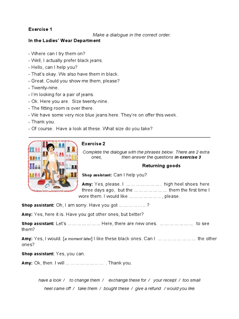 3 Feladat Shopping Dialogues | PDF | Home & Garden | Self-Improvement