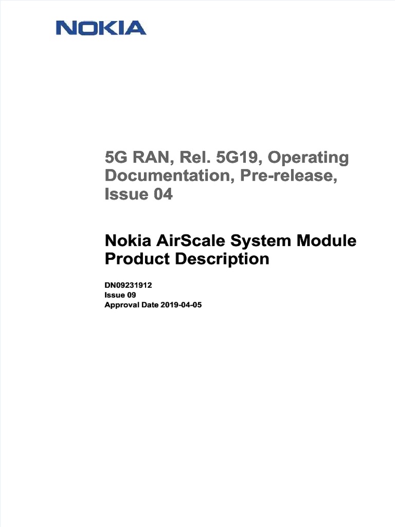 Airscale System Module Product Description | PDF