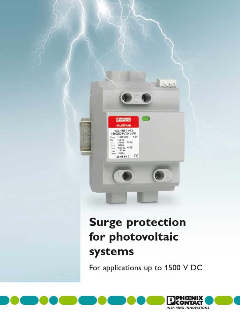 Surge Protection For Photovoltaic Systems: For Applications Up To 1500 ...