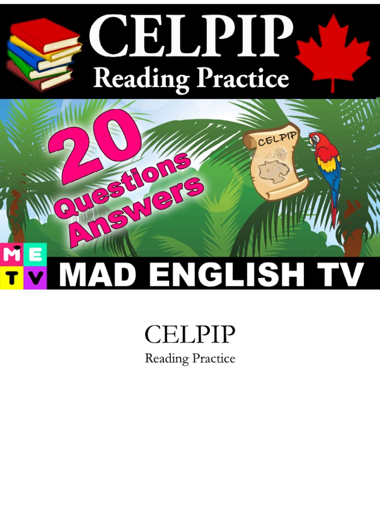 Reading Practice CELPIP | PDF