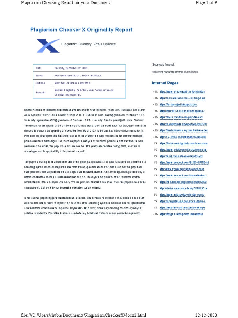 Plagiarism Checker X Originality Report | PDF | Education Policy | Schools