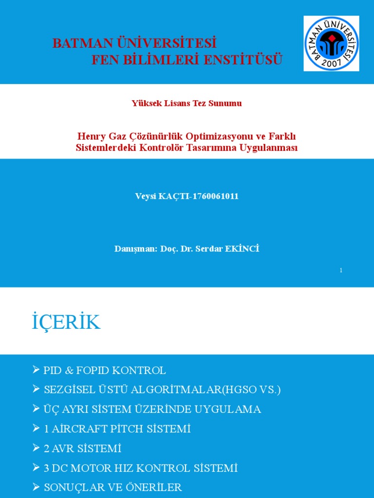 Tez Savunma Sunumu - 2 | PDF