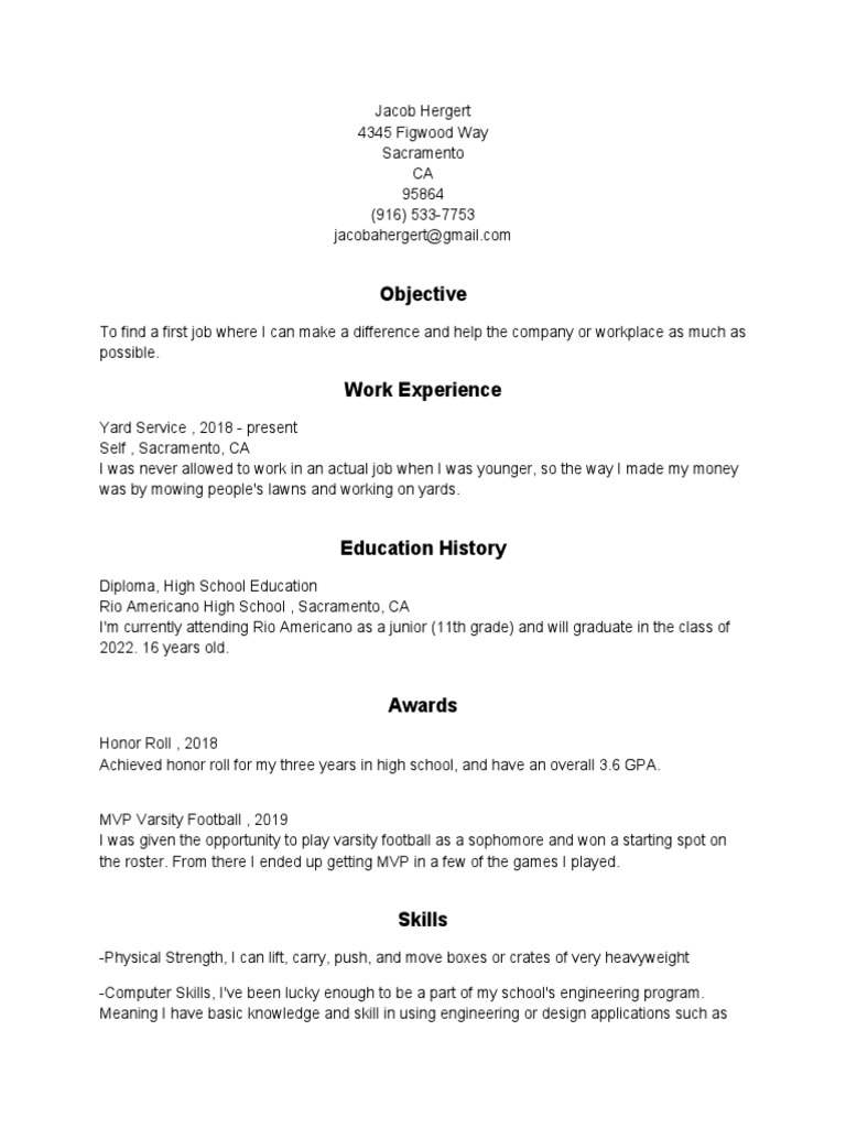 Resume - Jacob Hergert Resume | PDF