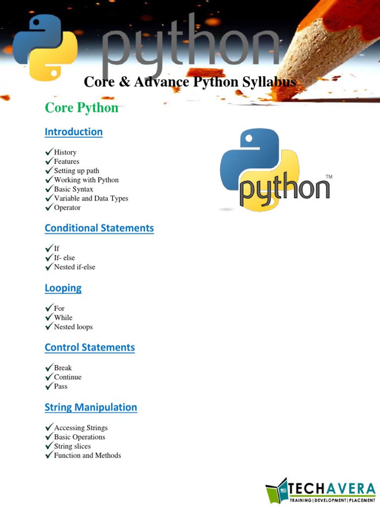 Python Training Techavera | PDF | Subroutine | Python (Programming Language)