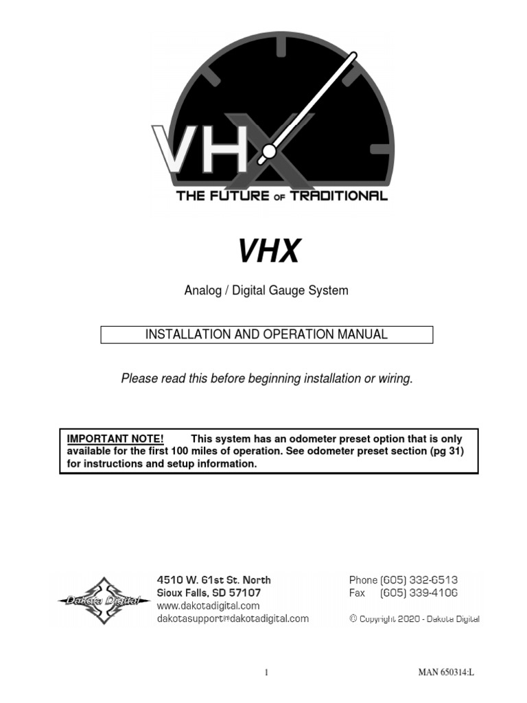 VHX Manual Main | PDF | Ignition System | Equipment