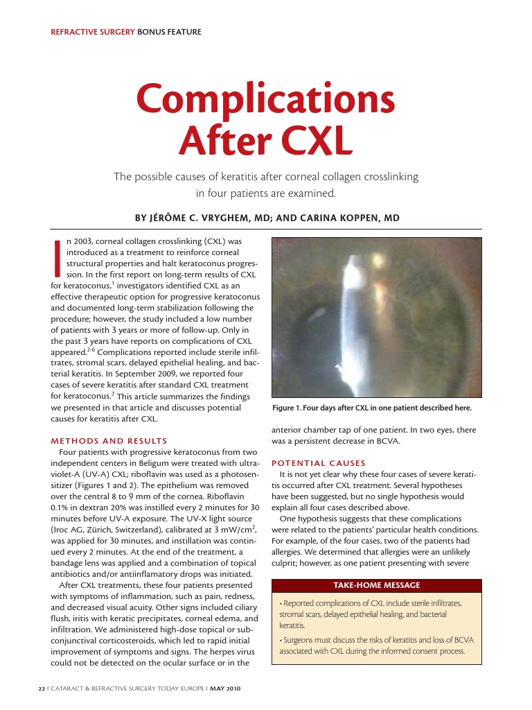 Complications After CXL | PDF | Ophthalmology | Eye