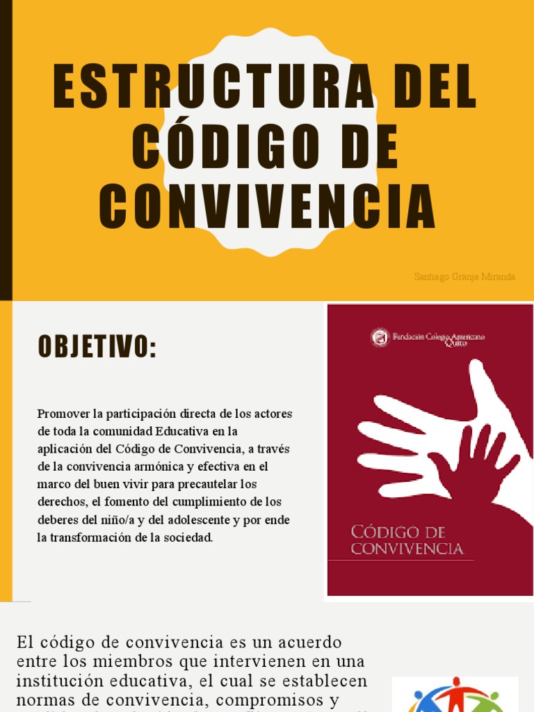 Unidad 3 Tema 3 Estructura Del Código De Convivencia Pdf