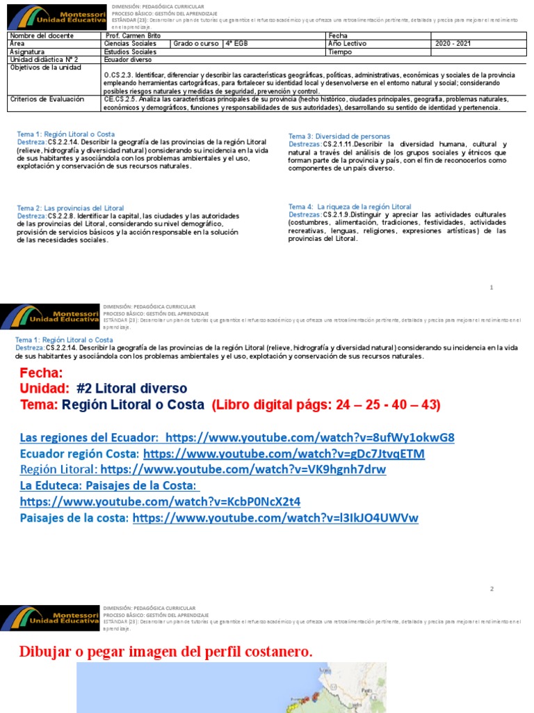 Recursos de Las Clases de Eess de La Unidad #2 | PDF | Ecuador | Zona litoral