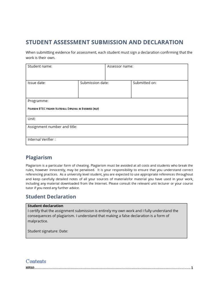 Sample Assignment HRM | Download Free PDF | Human Resource Management ...