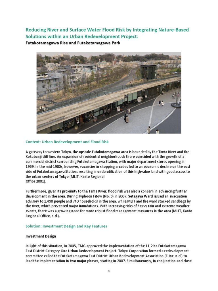 CASE 2-Reducing River Surface Water Flood Risk by Integrating Nature ...
