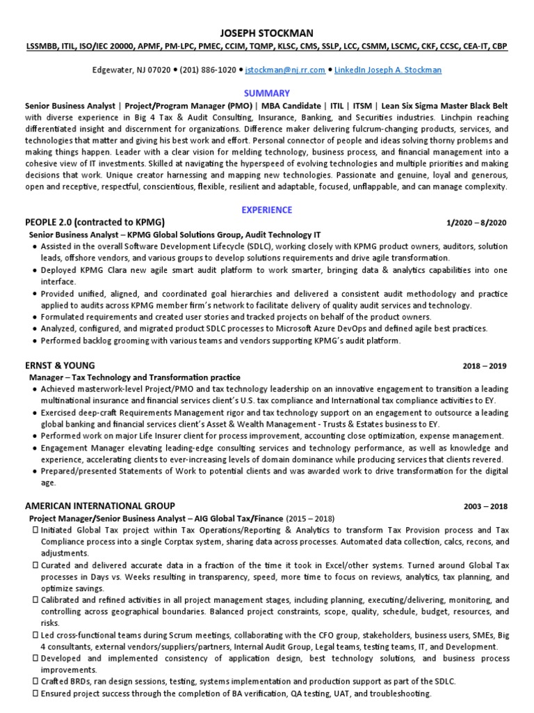 Joseph Stockman: PEOPLE 2.0 (Contracted To KPMG) | PDF | Software ...