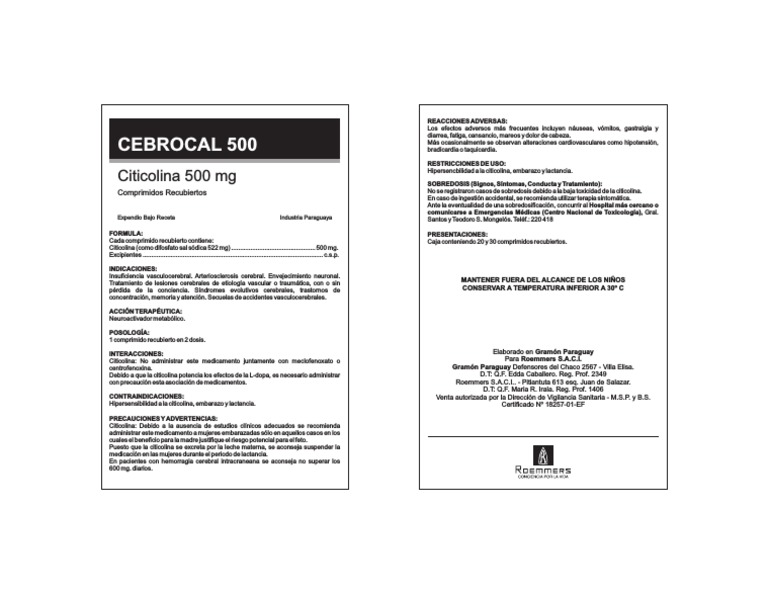 Cebrocal 500 | PDF | Medicamentos con receta | El embarazo