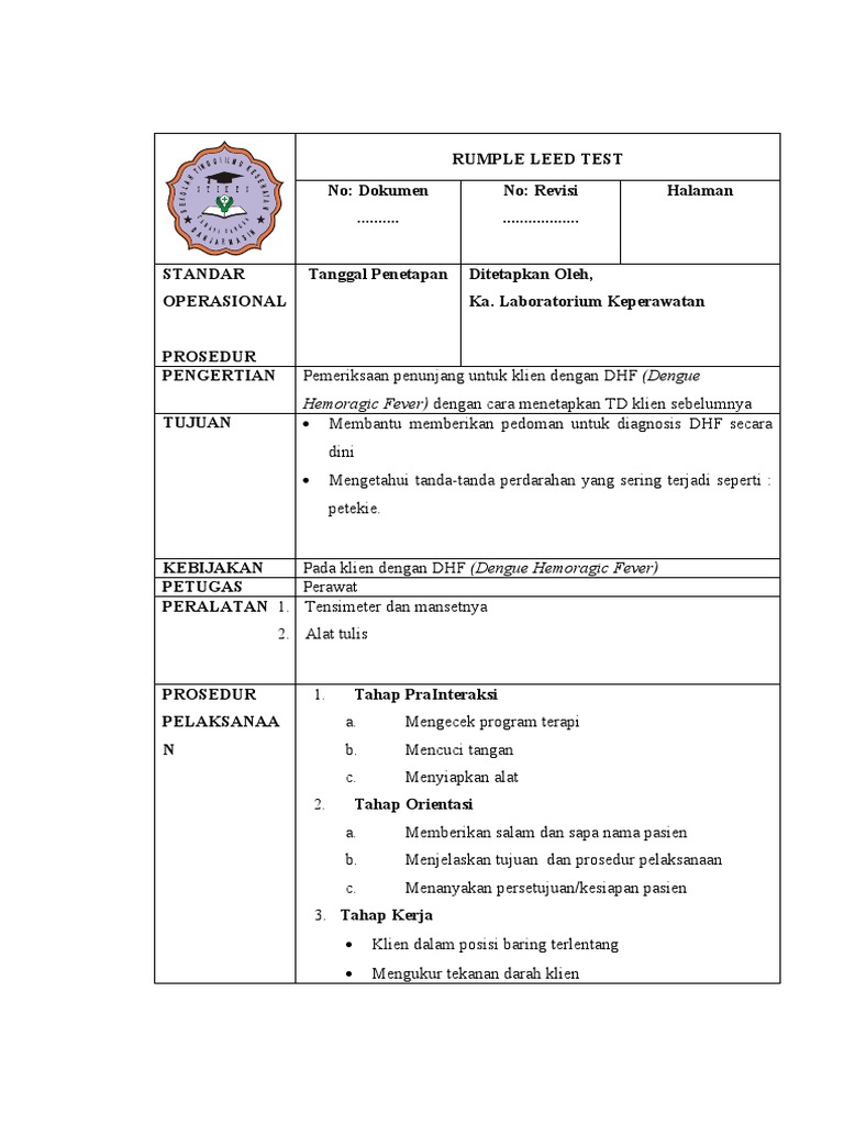 Dops Rumple Leed Test | PDF